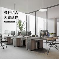 China Solid Wood Industrial Style Office Staff Desk with Customized Colors and Mail Packing for sale