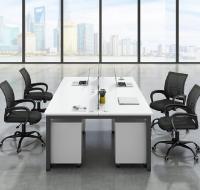 China Customizable Color Modern Soild Wood Multi-person Staff Desk with Filing Cabinet Furniture for sale