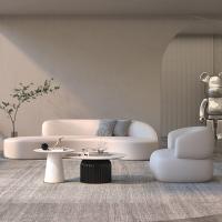 China Mail Packing Five Star Hotel Lobby Lounge Area Sofa with Velvet Cloth Arc Combination for sale