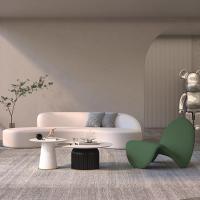 China Mail Packing Five Star Hotel Lobby Lounge Area Sofa with Velvet Cloth Arc Combination for sale