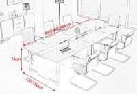China End Boardroom Meeting Room Conference Table with Matching Chairs Set Customer Required for sale