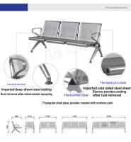China Stainless Steel Waiting Chair for Airport Bank and Hospital Customer Provided Comfort for sale