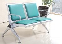 China Modern Metal Stainless Steel Leather Continuous Row Chair Sofa for Public Waiting Area for sale