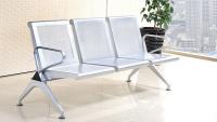 China Modern Metal Stainless Steel Leather Continuous Row Chair Sofa for Public Waiting Area for sale