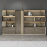 China Modern Office File Cabinet Wooden Boss Background Cabinet Set for sale