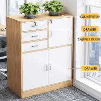China Structure Assemble Structure Modern Office Wooden Drawer With Lock Mobile File Cabinet for sale