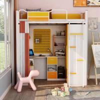 China Hotel Furniture Metal Single Double Student Iron Dormitory Bed with Wardrobe and Desk for sale