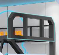 China Double Layers Iron Bunk Bed for Internet Gaming Cafe Commercial Furniture and General for sale