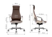 China Office Building Chair with Ergonomic Design and Synthetic Leather Material Business for sale