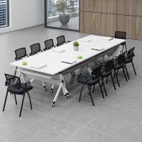 China Office Furniture Specific Mobile Folding Conference Training Table with Wheels on Wheels for sale