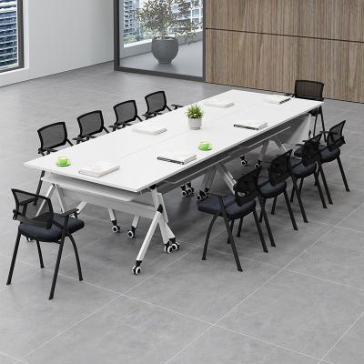 China Office Furniture Specific Mobile Folding Conference Training Table with Wheels on Wheels for sale