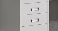China Commercial Furniture Steel Office Computer Desk Single with Locking Drawer Durable for sale
