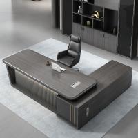 China High Tech Black Boss Manager Office Table and Chair Combination for Customer Provided for sale