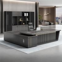 China High Tech Black Boss Manager Office Table and Chair Combination for Customer Provided for sale