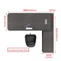 China High Tech Black Boss Manager Office Table and Chair Combination for Customer Provided for sale