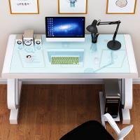 China Customers Logo Office Home School Computer Desk with Tempered Glass for sale
