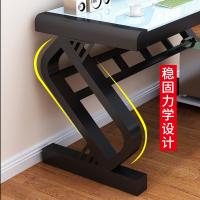 China Customers Logo Office Home School Computer Desk with Tempered Glass for sale