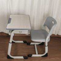 China Bedroom Furniture Adjustable Single Student Table And Chair Set for Education Materials for sale