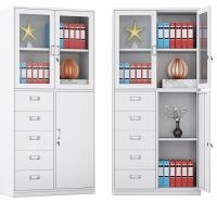 China Modern White Office Furniture Filing Cabinet with Multi-drawer Steel Storage and Lock for sale