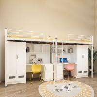 China Mail packing Y Modern School Dormitory Bedroom Furniture Set Loft Metal Bunk Bed With Desk for sale