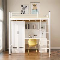 China Mail packing Y Modern School Dormitory Bedroom Furniture Set Loft Metal Bunk Bed With Desk for sale