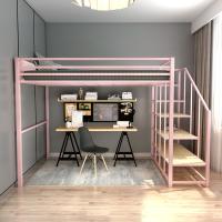 China Banister Stairs Double Loft Bed with Metal Frame and Space Capsule Hotel Bed Cabinet for sale