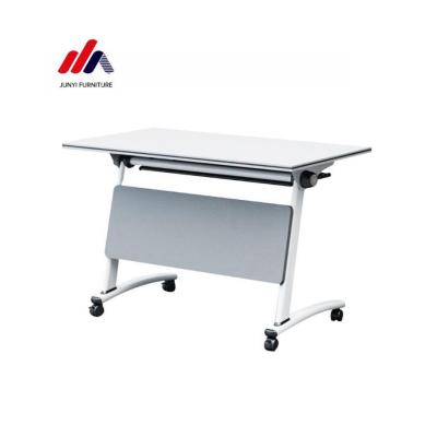 China E1 MDF/MFC Melamine Board Folding Mobile Training Table for Office Hotel Conference for sale