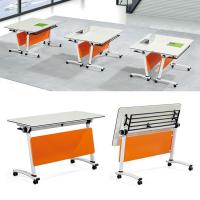 China E1 MDF/MFC Melamine Board Folding Mobile Training Table for Office Hotel Conference for sale