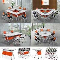 China Customizable Small Office Mobile Workstation with Folding Legs and Cable Management for sale