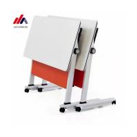 China Foldable Conference Room Table Stand Workstation Desk with E1 MDF/MFC Melamine Board for sale