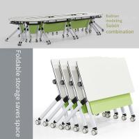 China Foldable Conference Room Table Stand Workstation Desk with E1 MDF/MFC Melamine Board for sale