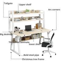 China Mail Packing N Computer Desk Bookshelf Study Table Modern Office Workstation Furniture for sale