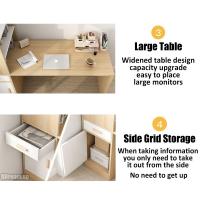 China Minimalist Computer Table with Bookshelf and Drawer Cabinet for sale
