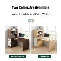 China Minimalist Computer Table with Bookshelf and Drawer Cabinet for sale