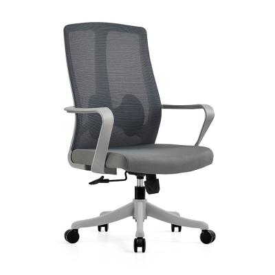 China Fixed Armrest Executive Work Office Chair with Stainless Steel and Mesh Ergonomic Design for sale