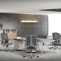China Fixed Armrest Executive Work Office Chair with Stainless Steel and Mesh Ergonomic Design for sale