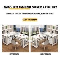 China Home Office Computer Desk with Convertible L Shape and Customized Colors for sale