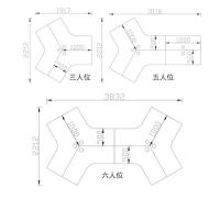 China Modern Open Working Area Office Workstations with Customizable Desk and 2 / 4 / 6 Seats for sale
