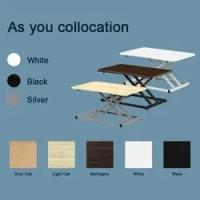 China Stainless Steel Standing Folding Lift Table Adjustable Height Office Computer Desk for sale