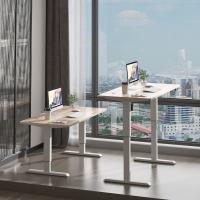 China Office Metal Stainless Steel Electric Sit Stand Desk with Motorized Height Adjustment for sale