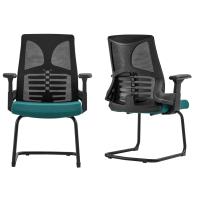 China Adjustable Height Mid Back Staff Swivel Mesh Office Chair with Solid Wood Legs Armrest for sale