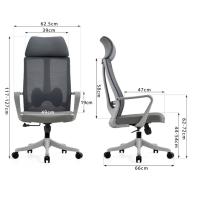 China Mail Packing High Back Home Revolving Ergonomic Fabric Office Chair For Manager for sale
