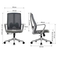 China Mail Packing High Back Home Revolving Ergonomic Fabric Office Chair For Manager for sale