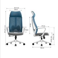 China Big Boss Modern Fabric Office Chair with Adjustable Lumbar Support and Metal Base for sale