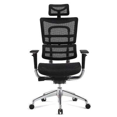 China Adjustable Aluminum Base High Back Swivel Ergonomic Chair for Executive Office Furniture for sale