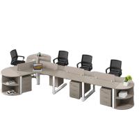 China Office Furniture CBD Company Staff Desk with 2/3/6 Workstations and Partition Combination for sale