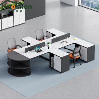 China Aluminum Frame Panel/Fabric/Steel Office Desk And Chair Combination for sale