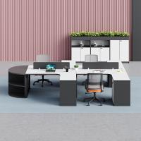 China Aluminum Frame Panel/Fabric/Steel Office Desk And Chair Combination for sale