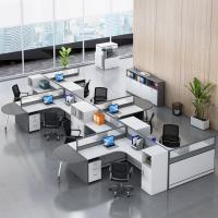 China Aluminum Frame Panel/Fabric/Steel Office Desk And Chair Combination for sale