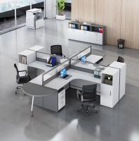China Aluminum Frame Panel/Fabric/Steel Office Desk And Chair Combination for sale